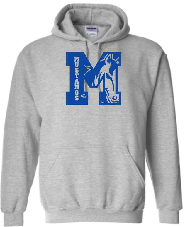 Marley Middle School Hoodie - - Mustang in M – Tracy Yeager Designs