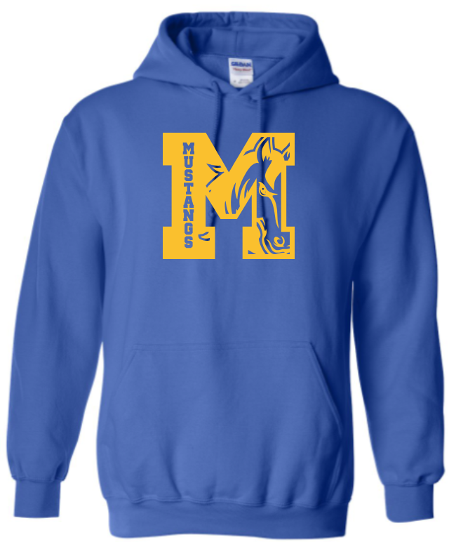 Marley Middle School Hoodie - - Mustang in M – Tracy Yeager Designs